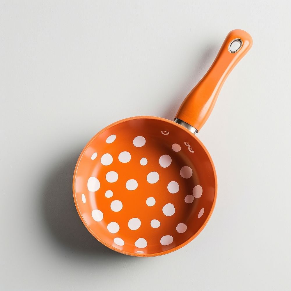 Polka dot orange frying pan | Free Photo - rawpixel
