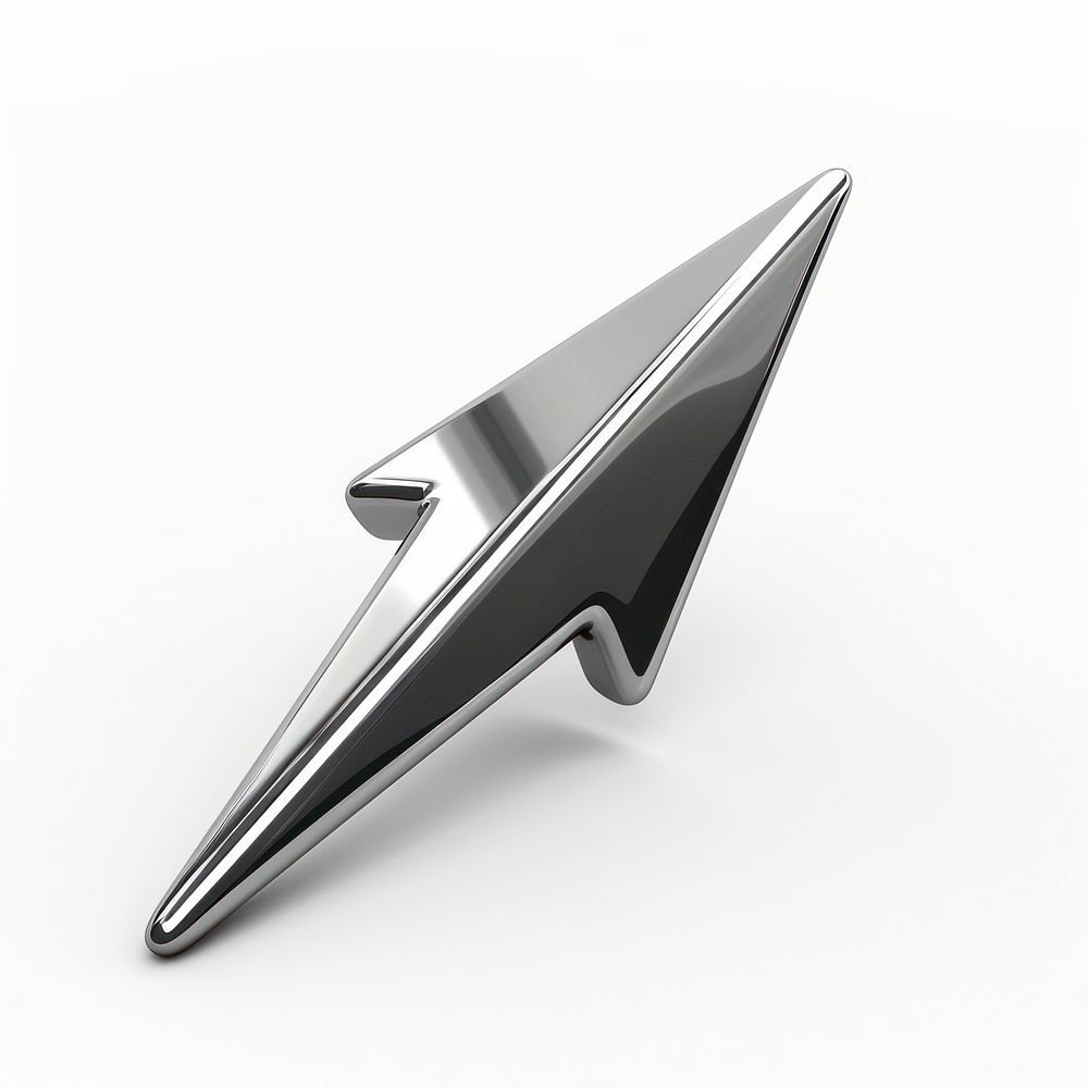 Cursor icon chrome material arrowhead | Free Photo Illustration - rawpixel