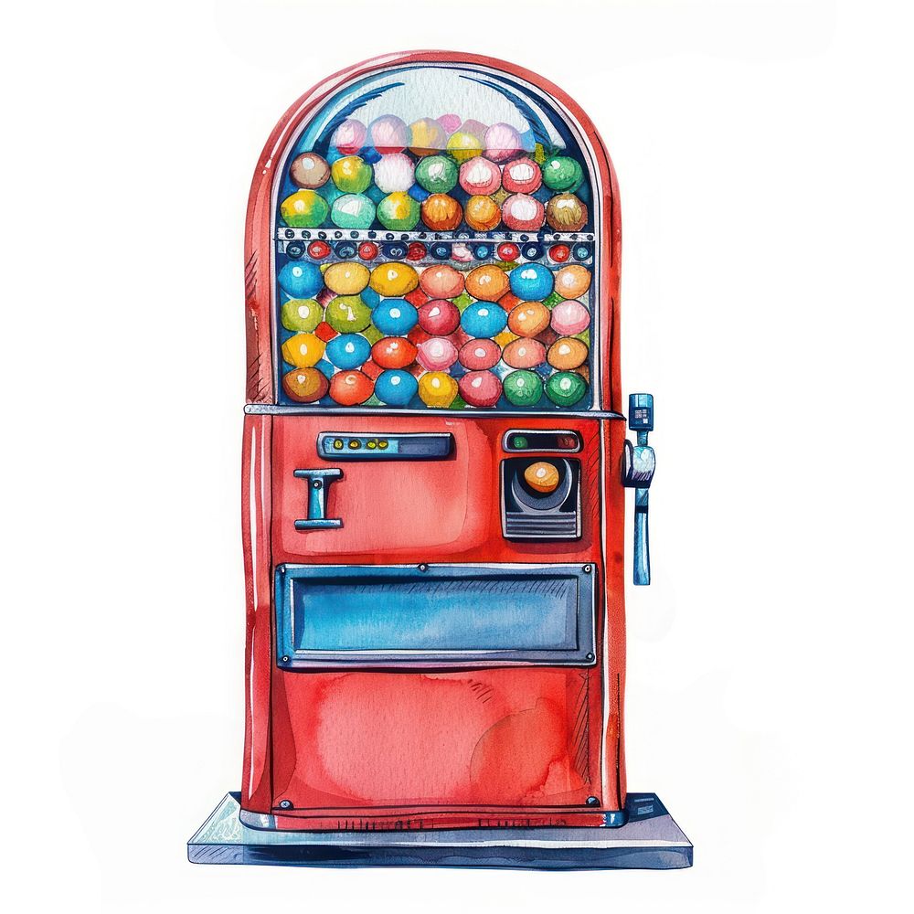 Colorful retro gumball machine illustration | Free Photo Illustration ...