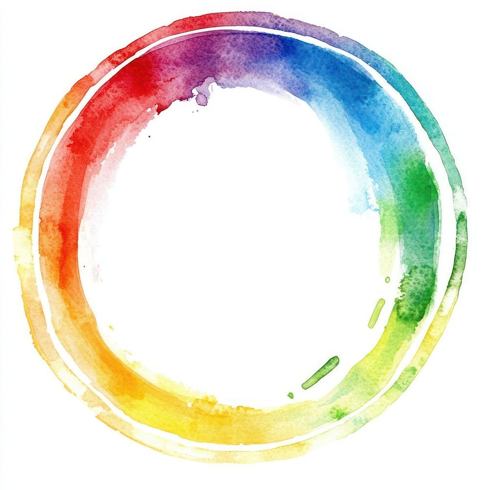Watercolor rainbow circle art background | Free Photo Illustration ...