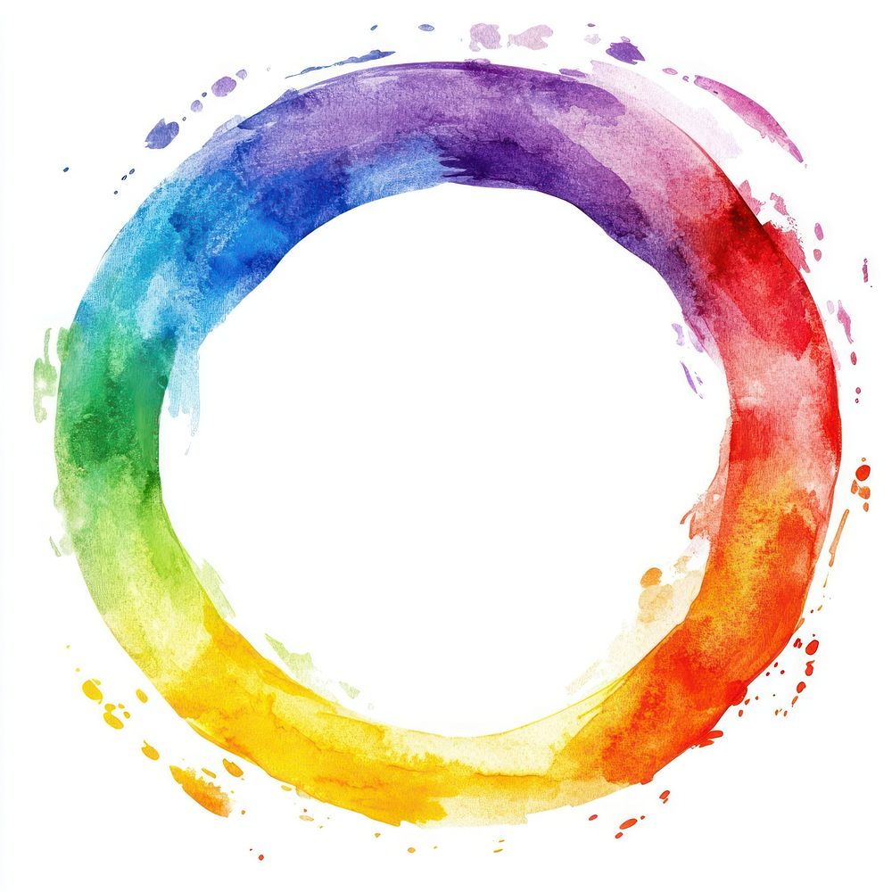 Watercolor rainbow circle art background | Free Photo Illustration ...