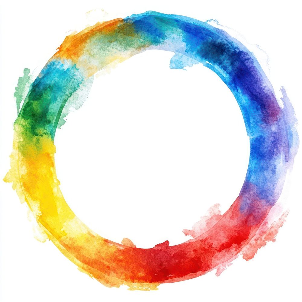 Watercolor rainbow circle art colors | Free Photo Illustration - rawpixel