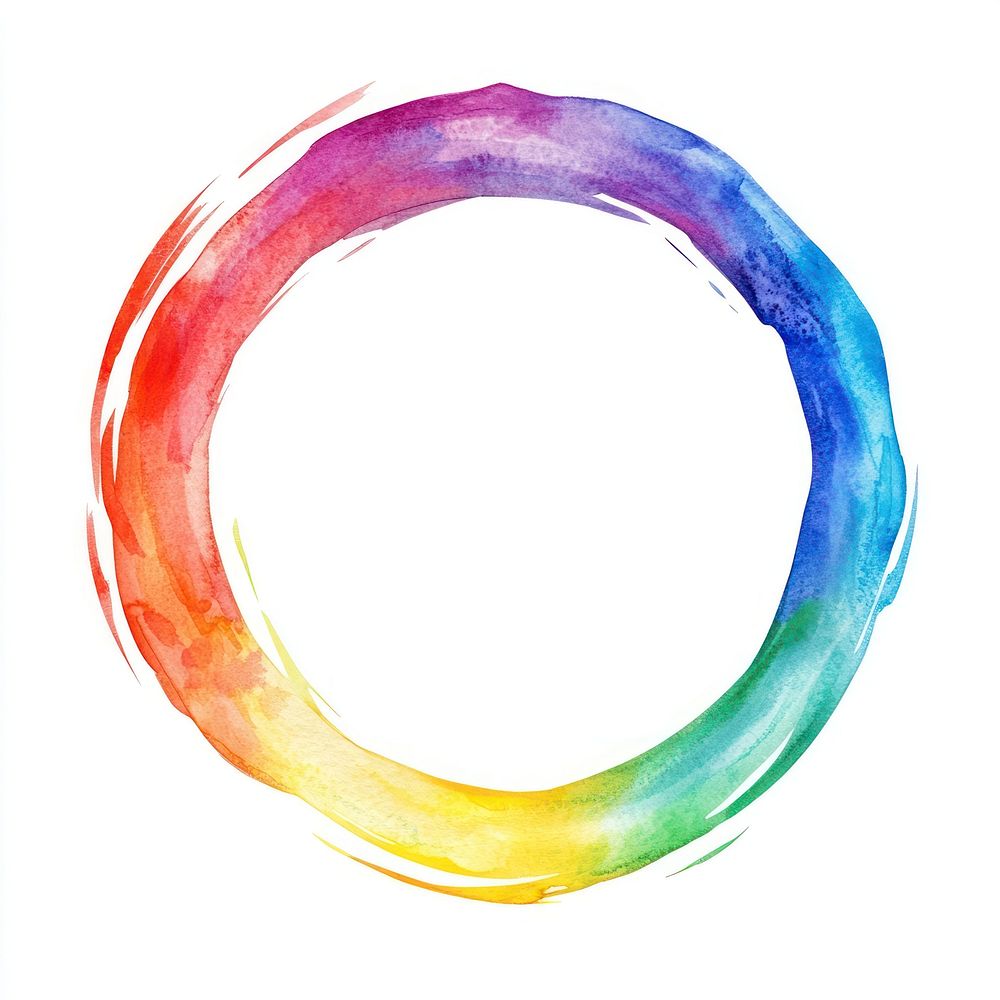 Watercolor rainbow circle clipart illustration | Free Photo ...