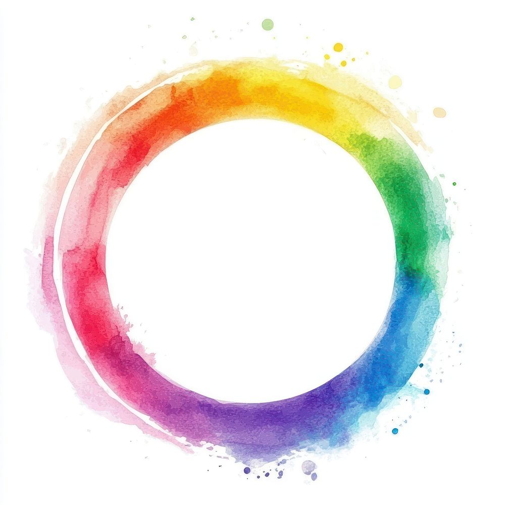 Watercolor rainbow circle clipart illustration | Free Photo ...