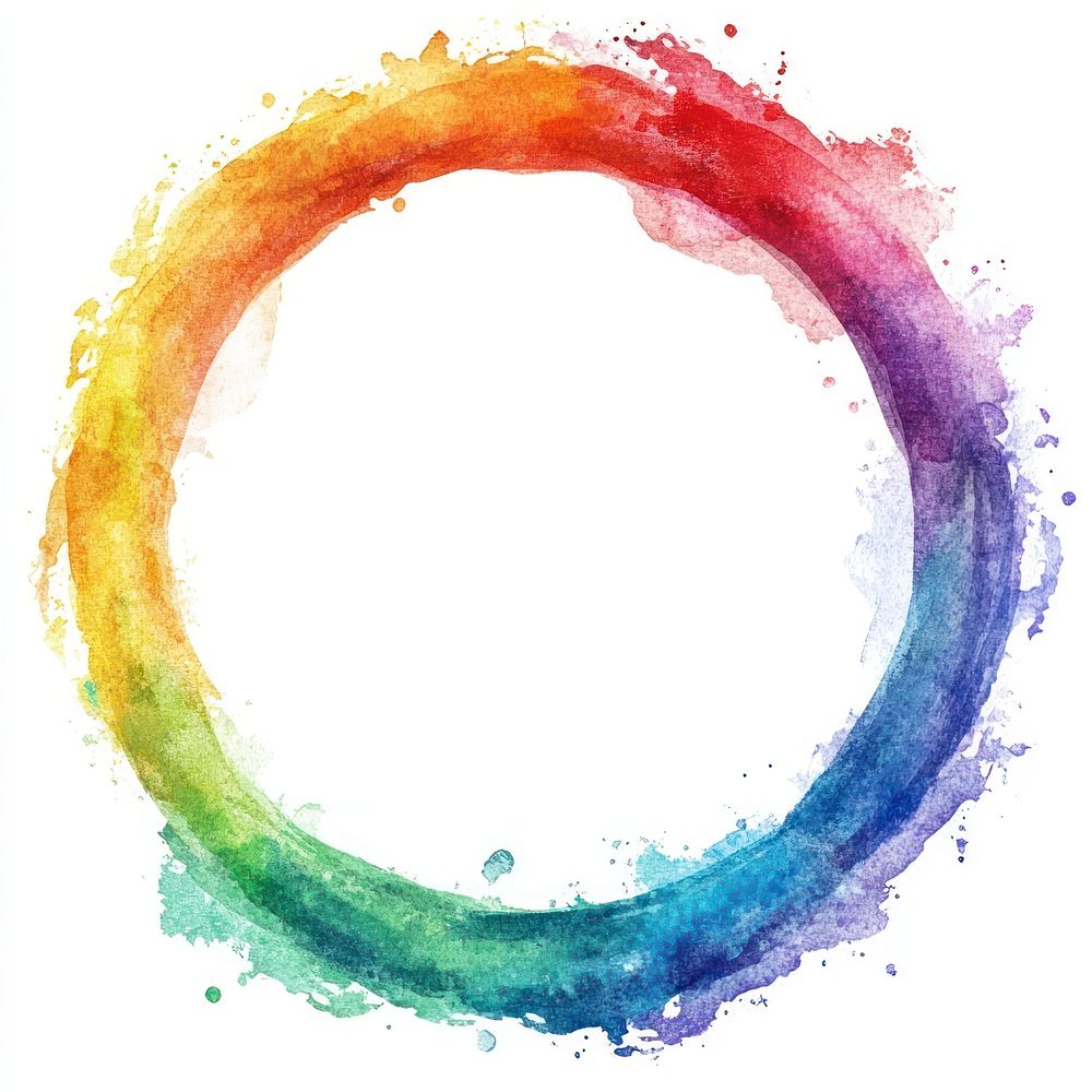 Watercolor rainbow circle clipart illustration | Free Photo ...
