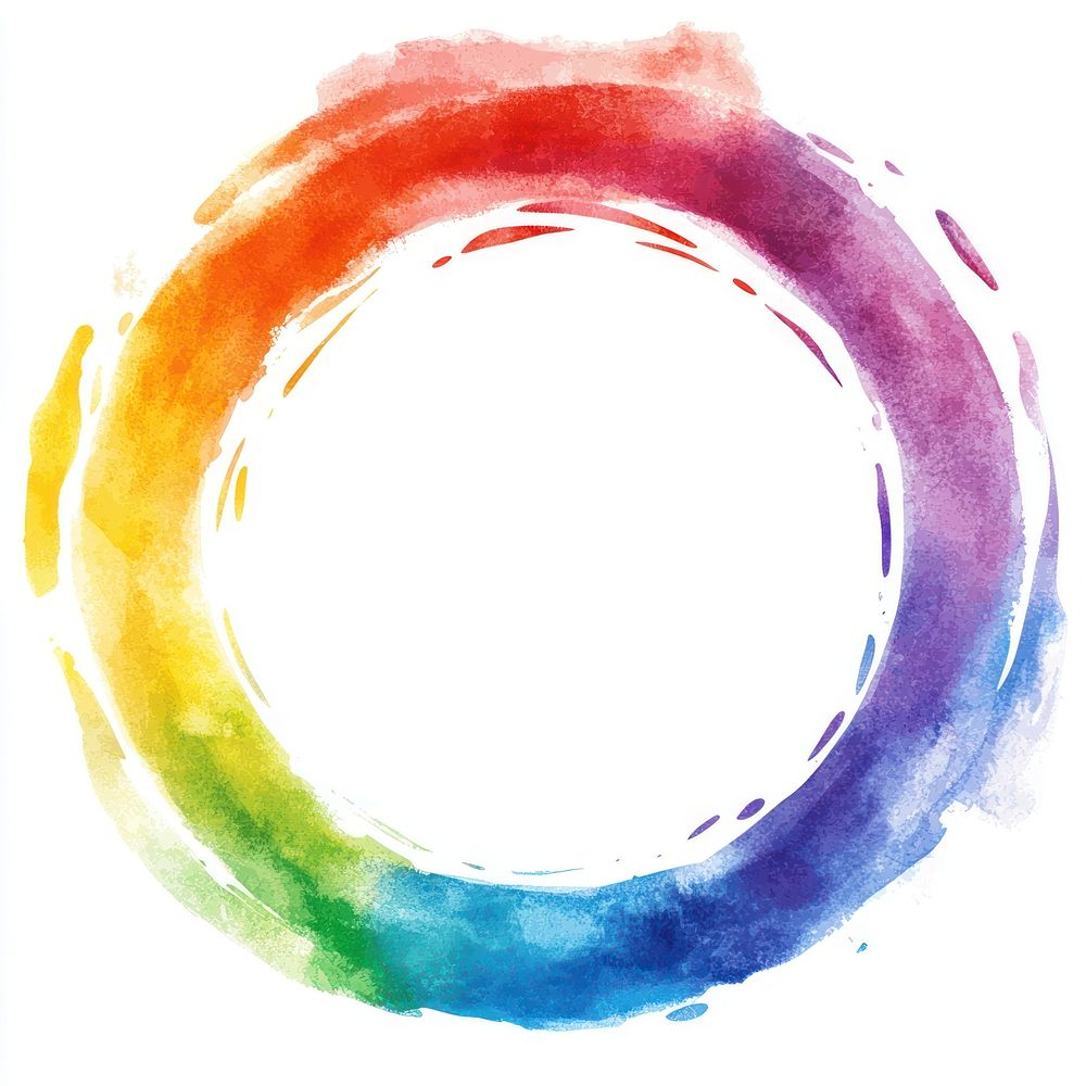 Watercolor rainbow circle clipart illustration | Free Photo ...