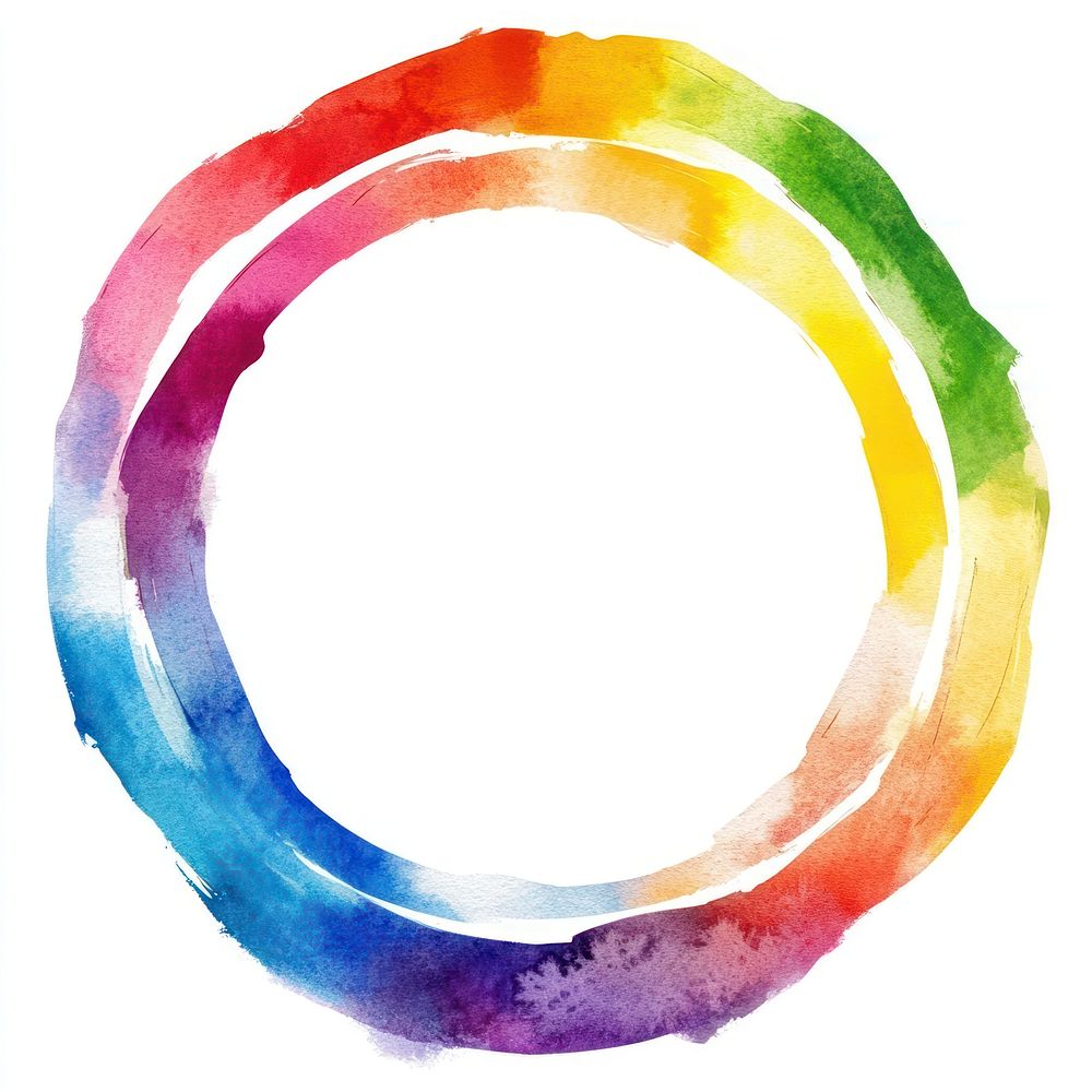 Watercolor rainbow circle clipart illustration | Free Photo ...