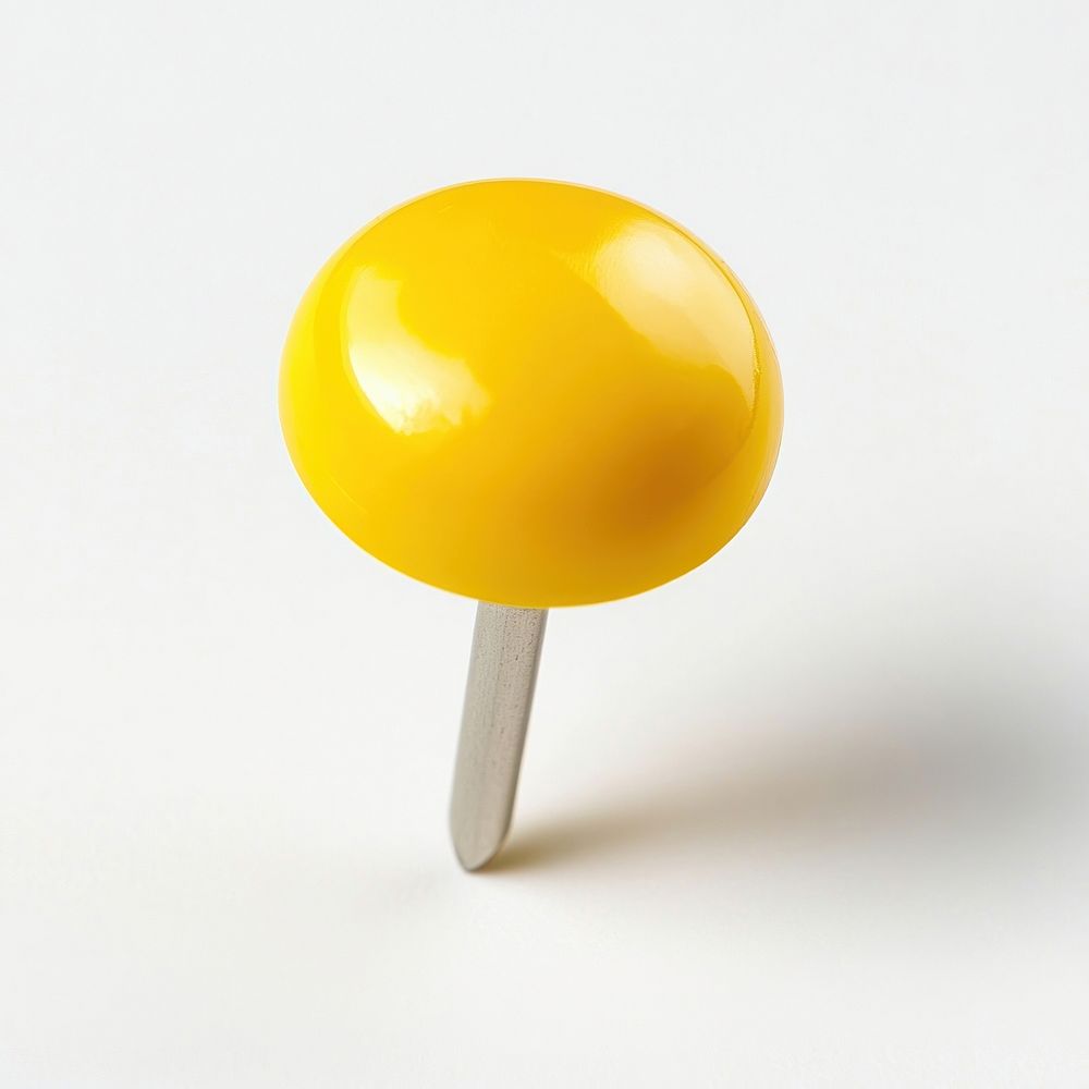 Yellow push pin isolated confectionery | Free Photo - rawpixel