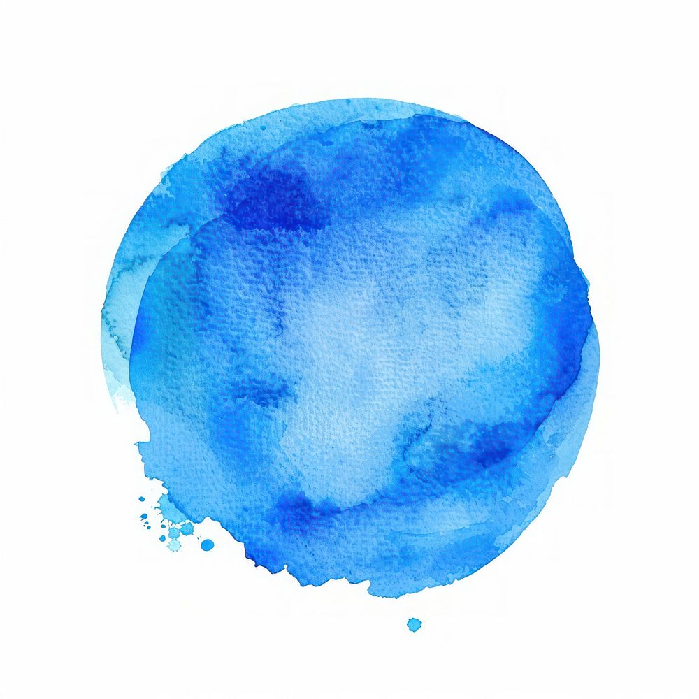 Abstract blue watercolor circle | Free Photo Illustration - rawpixel