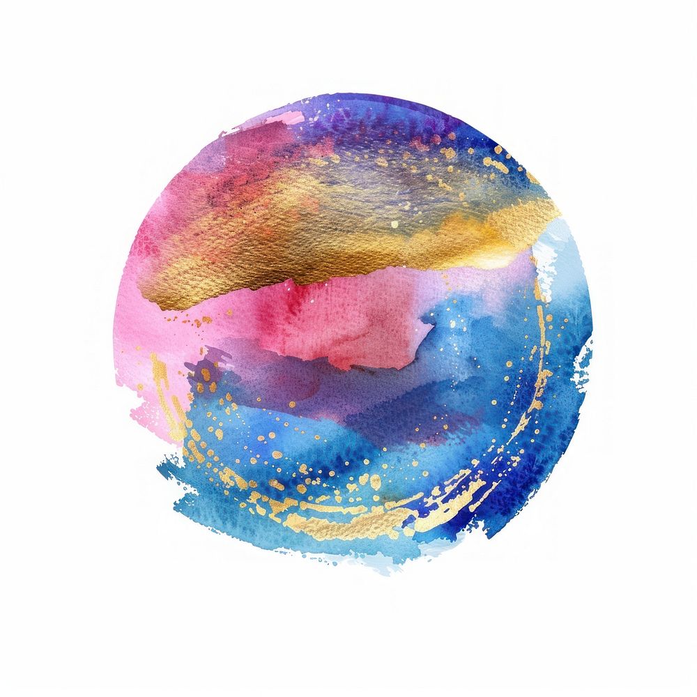 Vibrant watercolor abstract circle | Free Photo Illustration - rawpixel