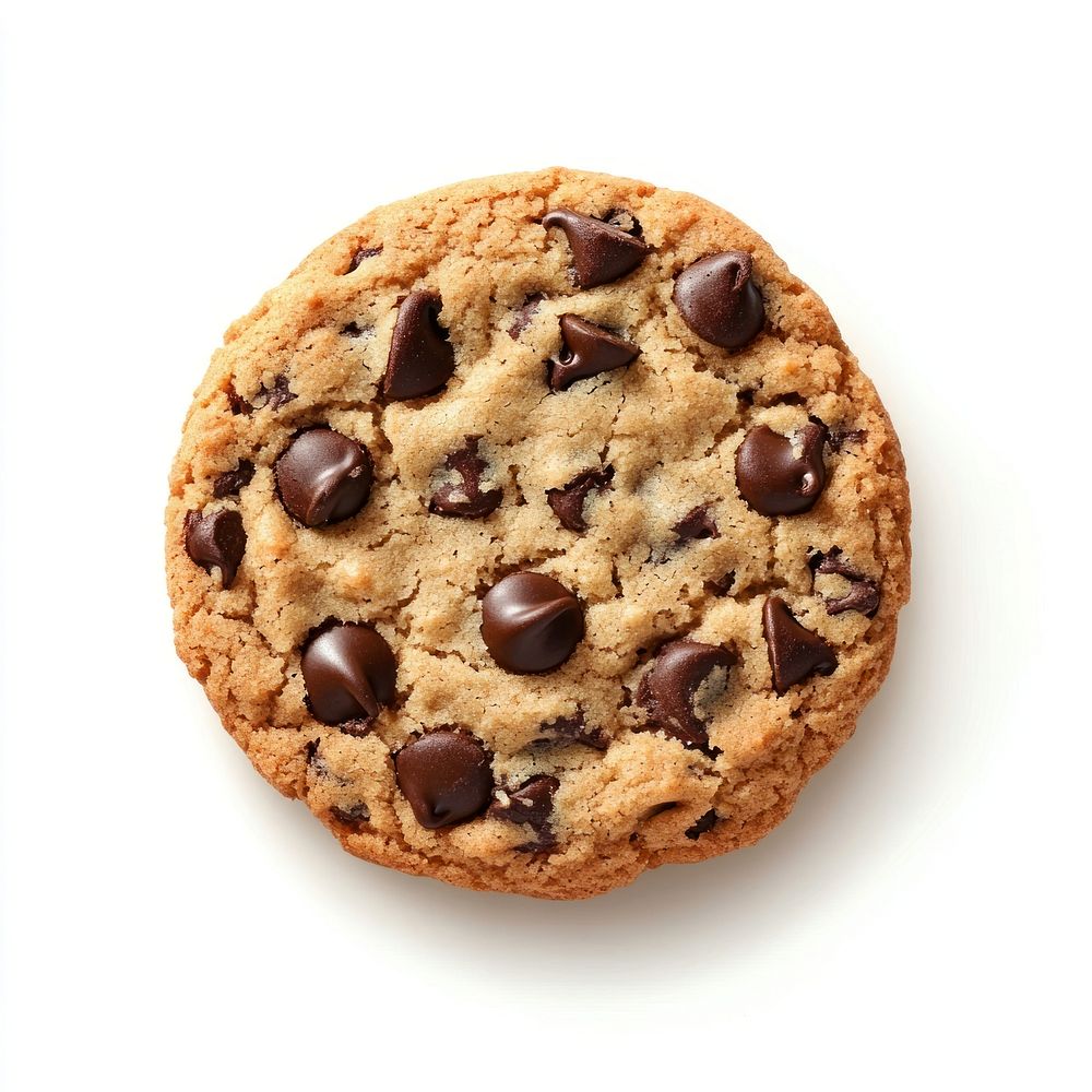 single chocolate chip cookie confectionery | Free Photo - rawpixel