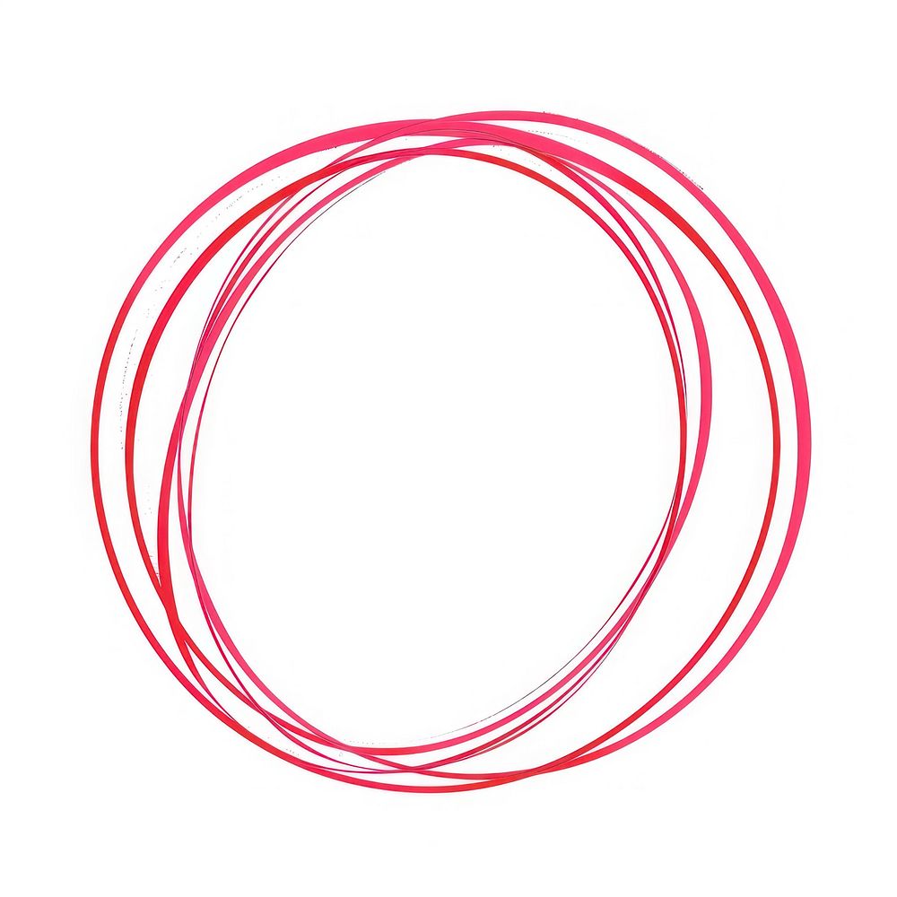 Red thick line drawing hoop | Free Photo Illustration - rawpixel