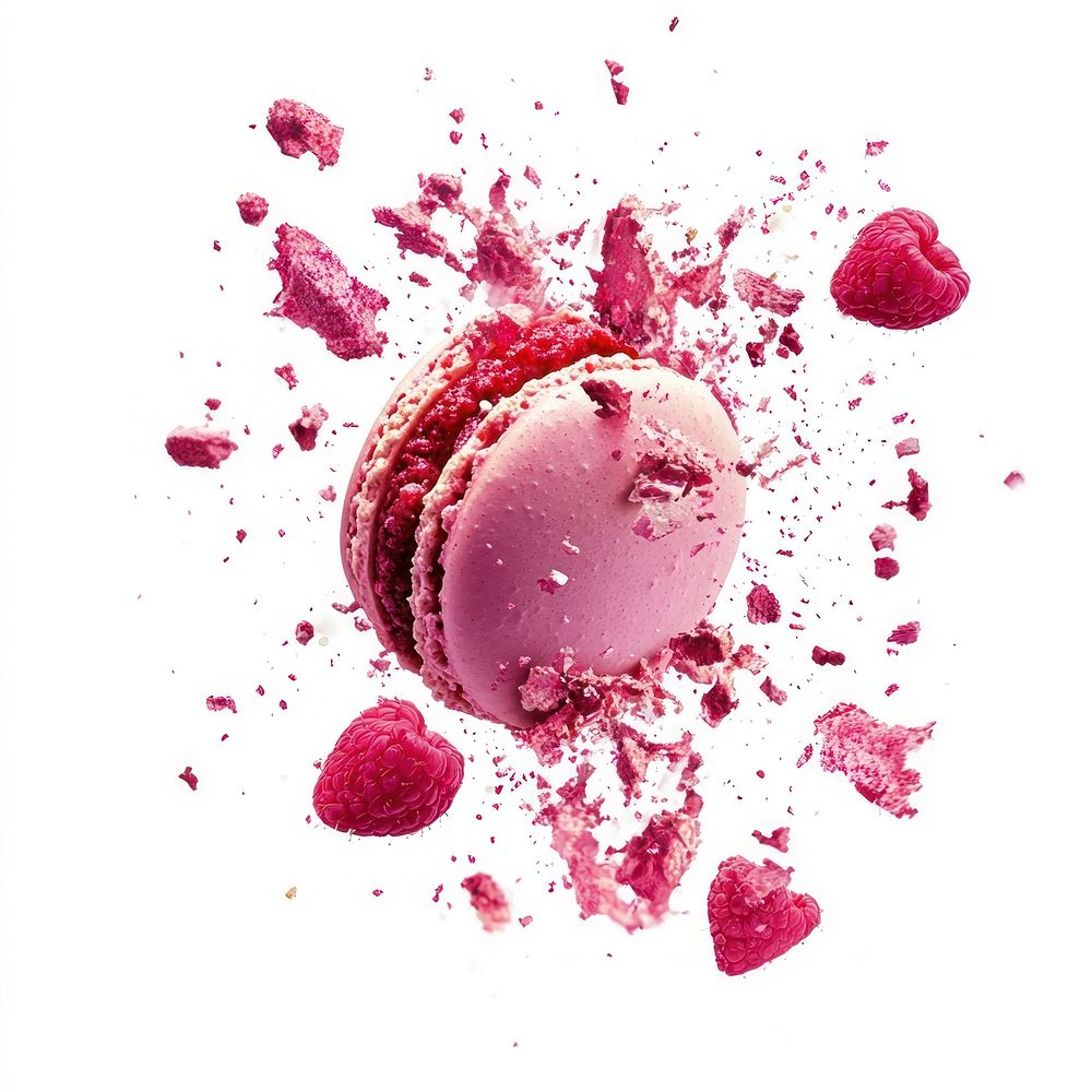 Raspberry Macaron raspberry explosion dessert. | Free Photo - rawpixel
