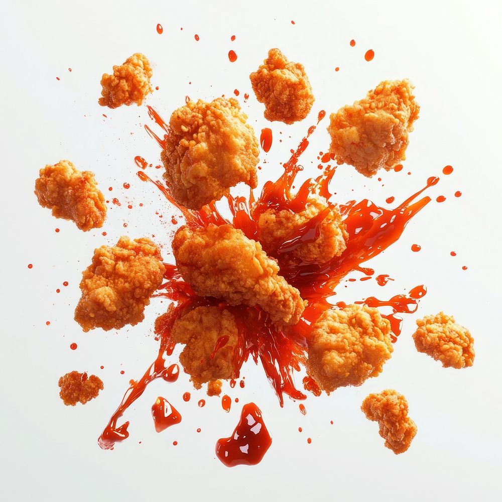 Sriracha Chicken Nugget explosion chicken | Free Photo - rawpixel