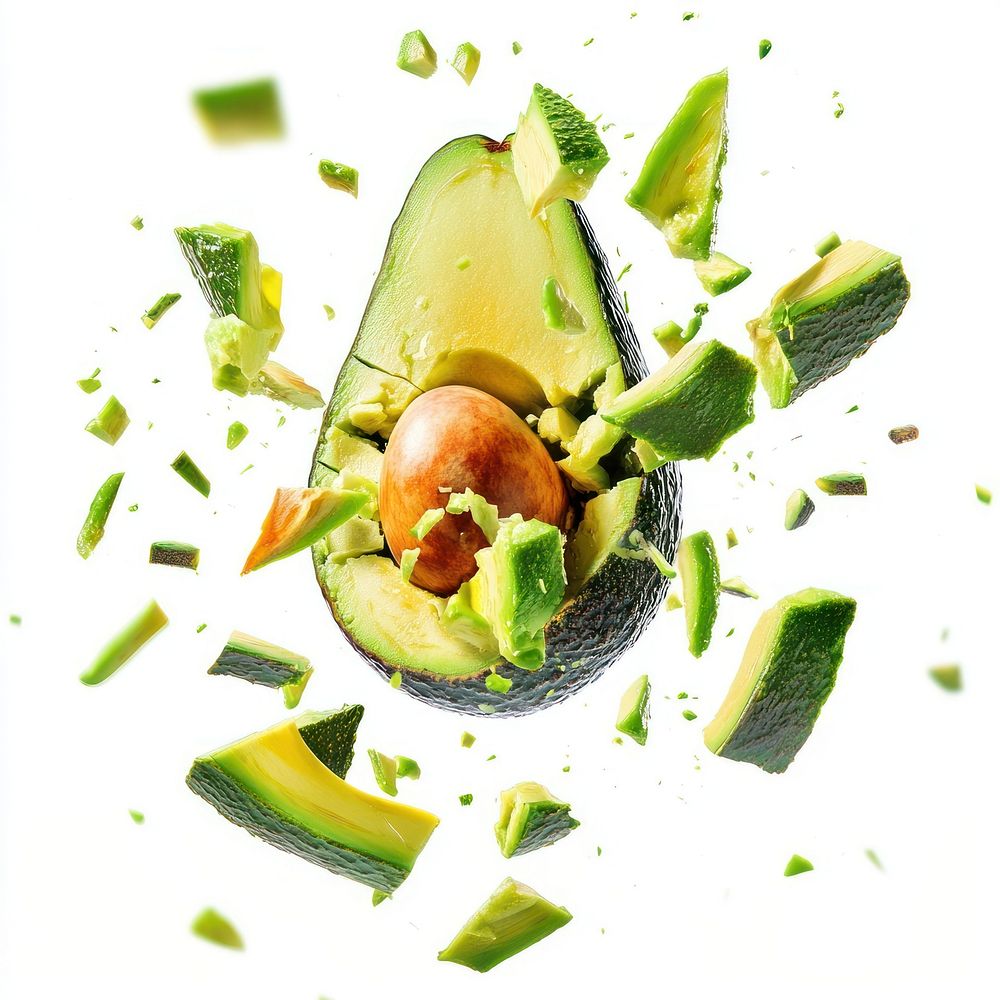 real Avocado avocado explosion pieces. | Free Photo - rawpixel