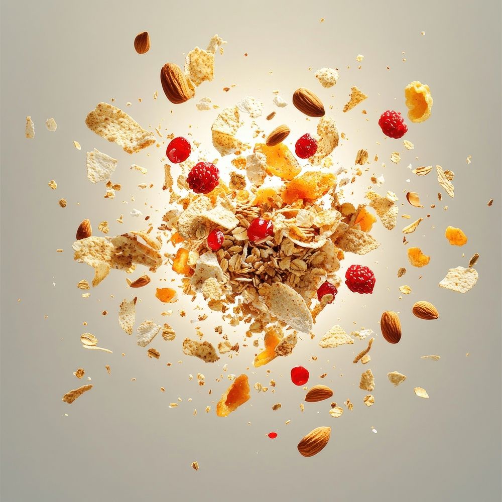 Fruit and Nut Cereal explosion | Free Photo - rawpixel