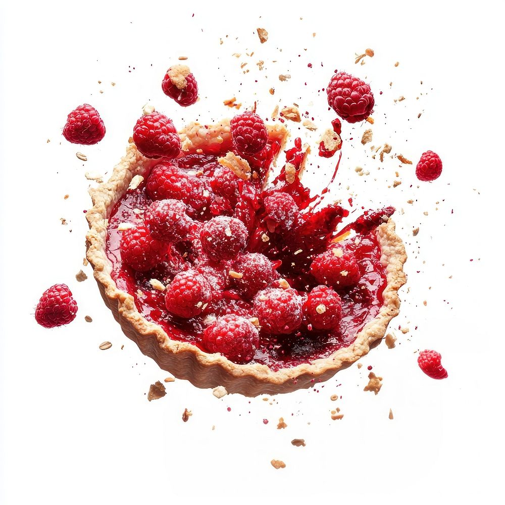 Raspberry Pie raspberry explosion dessert. | Free Photo - rawpixel