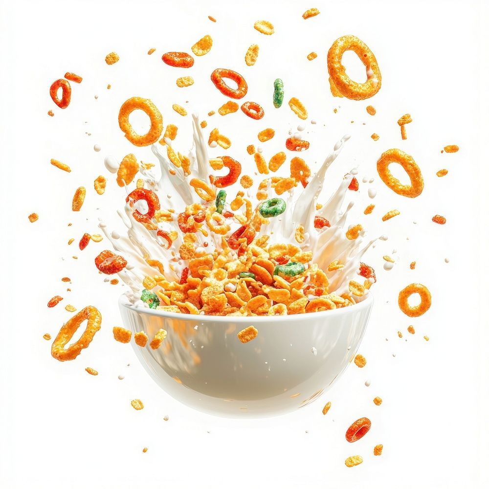 Bowl explosion cereal milk. | Free Photo - rawpixel