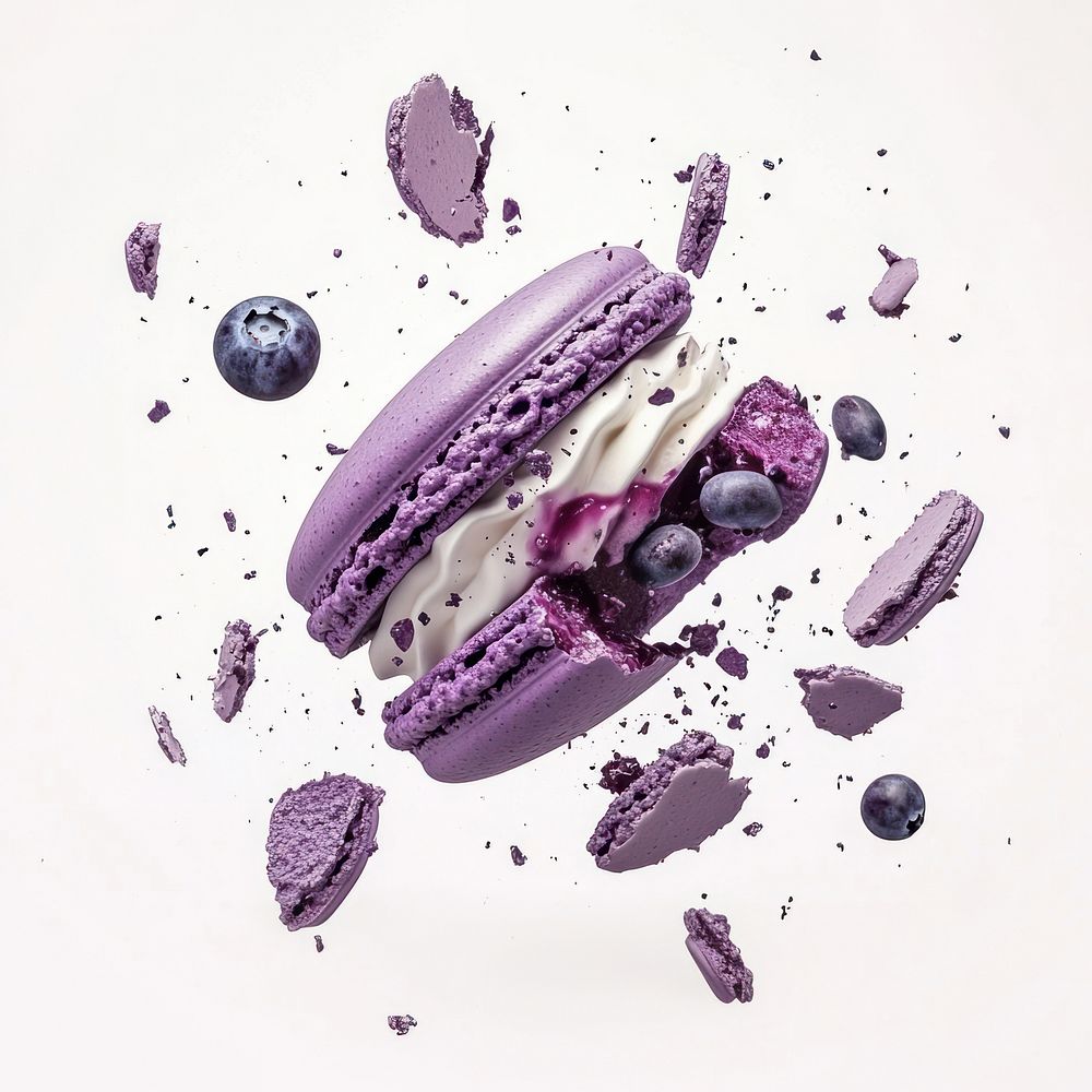 Blueberry Macaron explode blueberry macarons | Free Photo - rawpixel