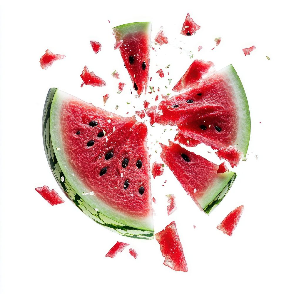 real Watermelon Slice watermelon exploding | Free Photo - rawpixel