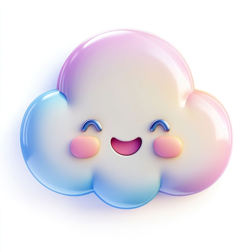 Happy Cloud pastel colors cloud. | Free Photo Illustration - rawpixel