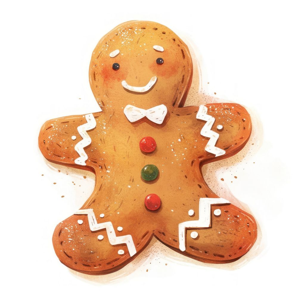 Festive gingerbread man illustration | Free Photo Illustration - rawpixel