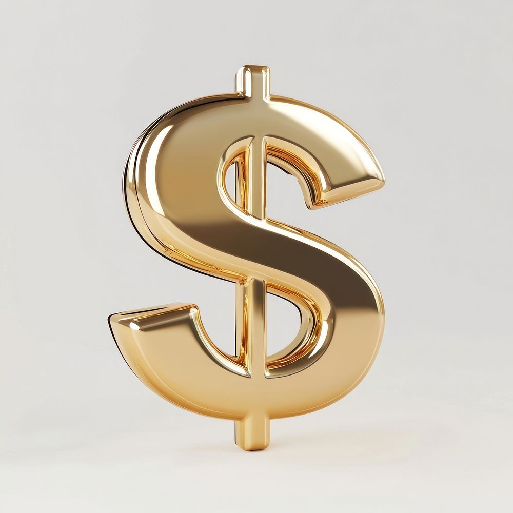 Matte gold dollar symbol 3d | Free Photo Illustration - rawpixel