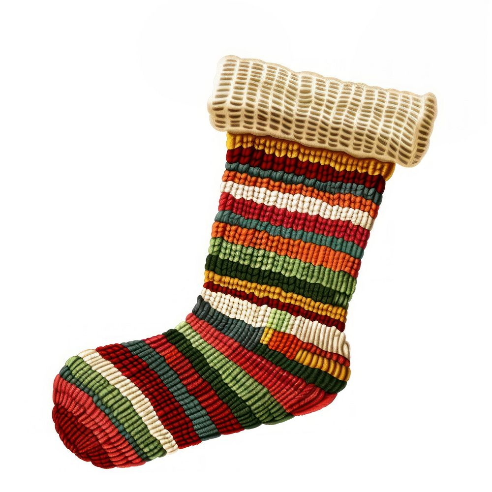 Punch needle christmas stocking decoration | Free Photo - rawpixel