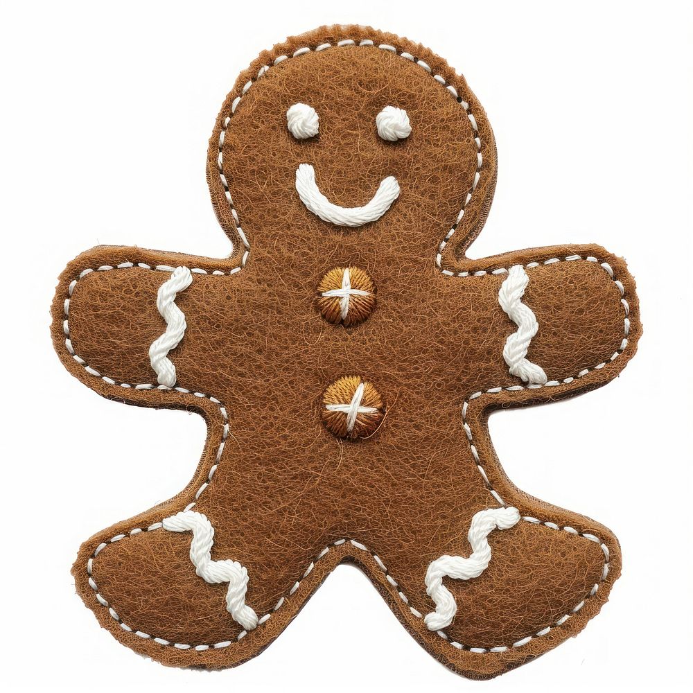 Punch needle gingerbread man cute | Free Photo - rawpixel