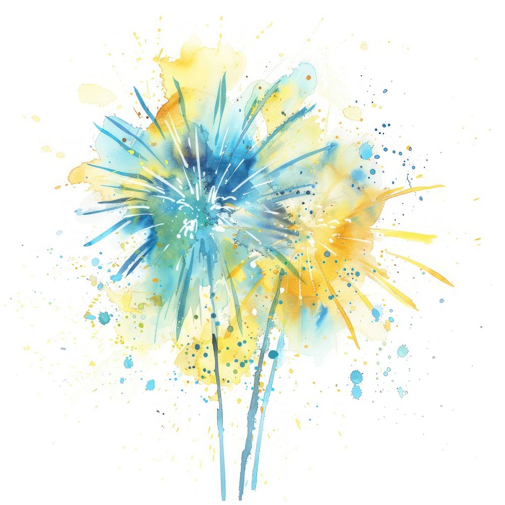 Watercolor firework fireworks abstract flower. | Free Photo ...