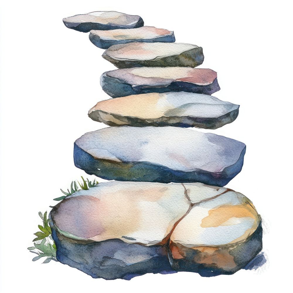 Simple stone path art illustration | Free Photo Illustration - rawpixel