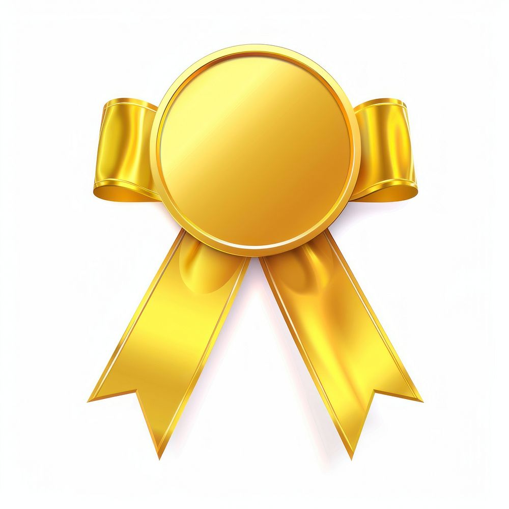 Ribbon award badge icon gold | Free Photo Illustration - rawpixel