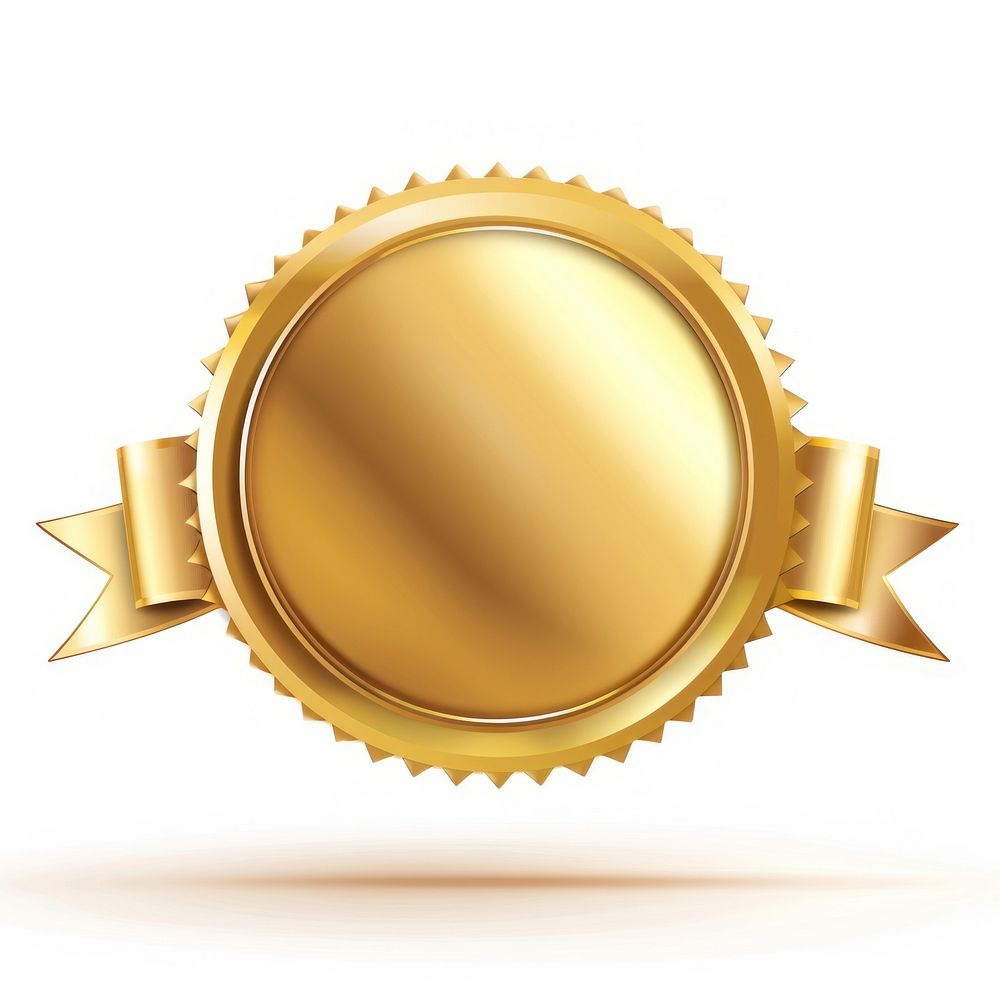 Ribbon award badge icon gold | Free Photo Illustration - rawpixel