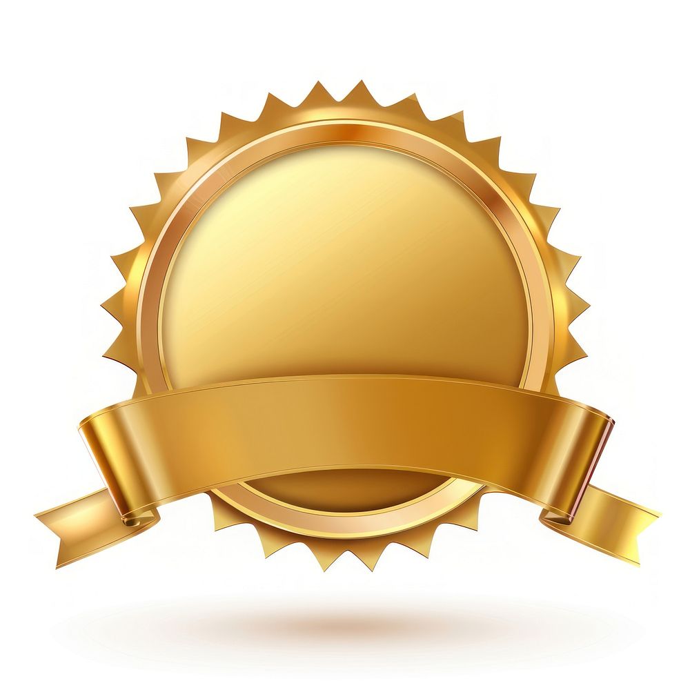 Ribbon award badge icon gold | Free Photo Illustration - rawpixel