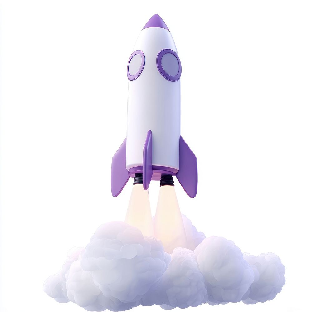 Rocket cartoon launch transportation. | Free Photo Illustration - rawpixel
