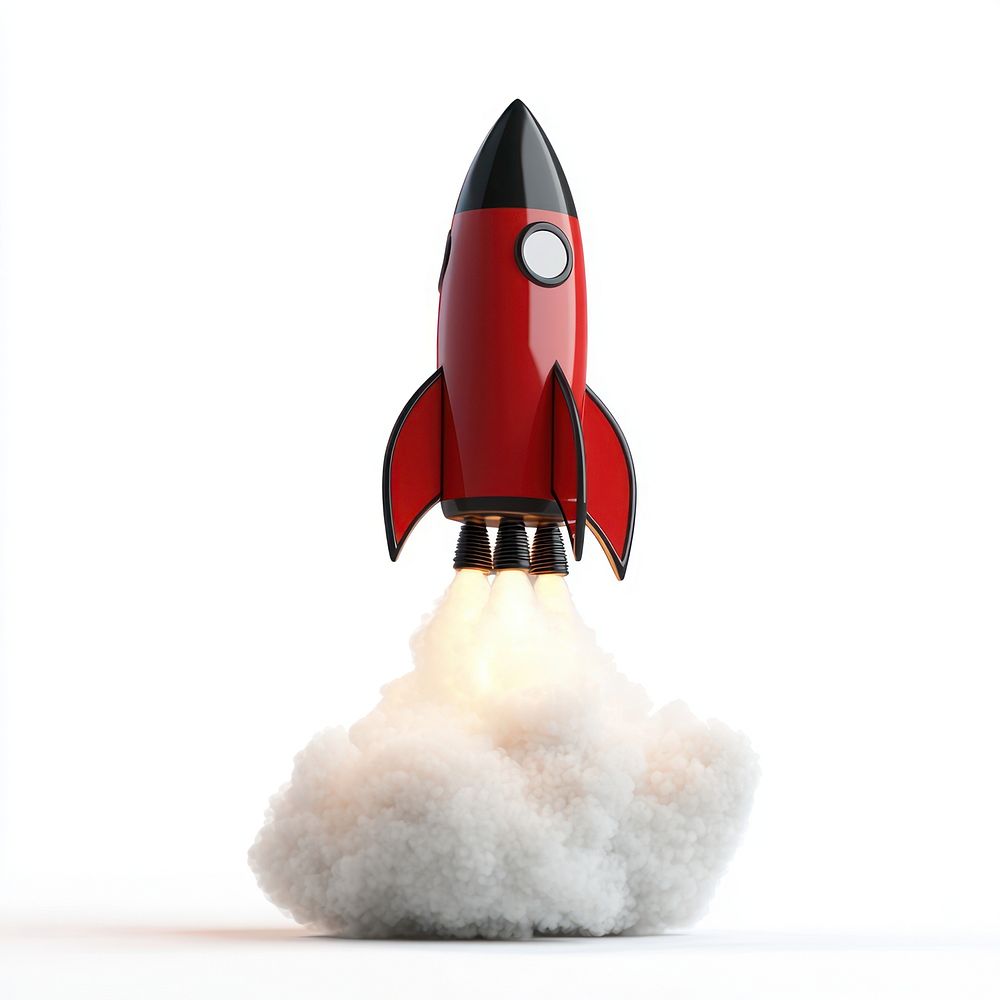 red and black rocket taking | Free Photo Illustration - rawpixel