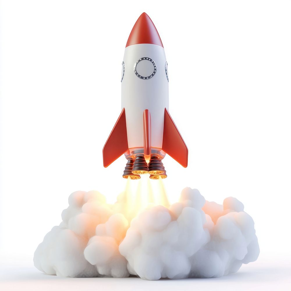 rocket taking launch white transportation. | Free Photo Illustration ...