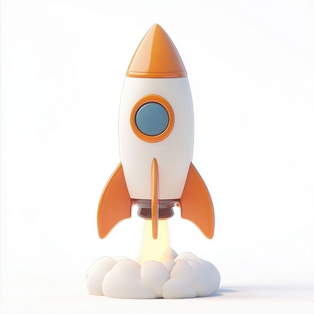 rocket taking cartoon launch transportation. | Free Photo Illustration ...