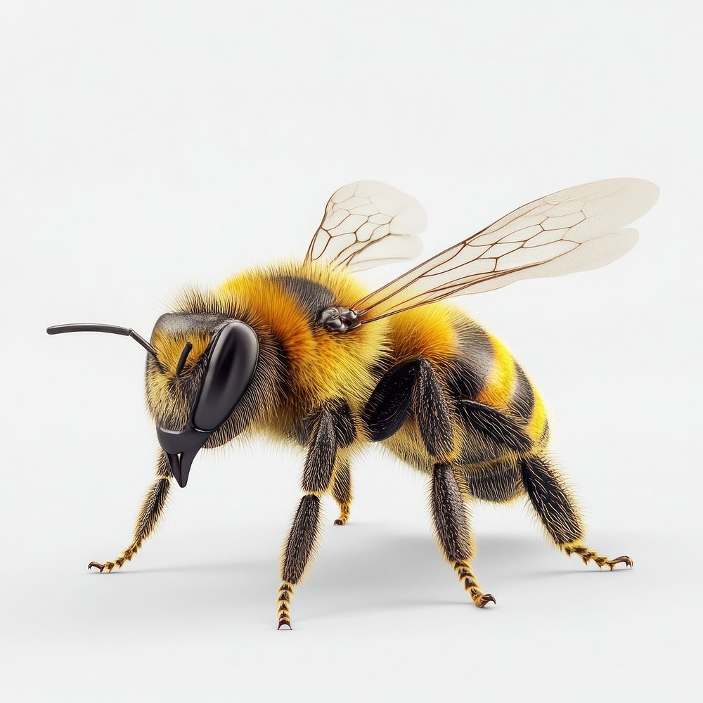 Bee six legs realistic honeybee | Free Photo Illustration - rawpixel