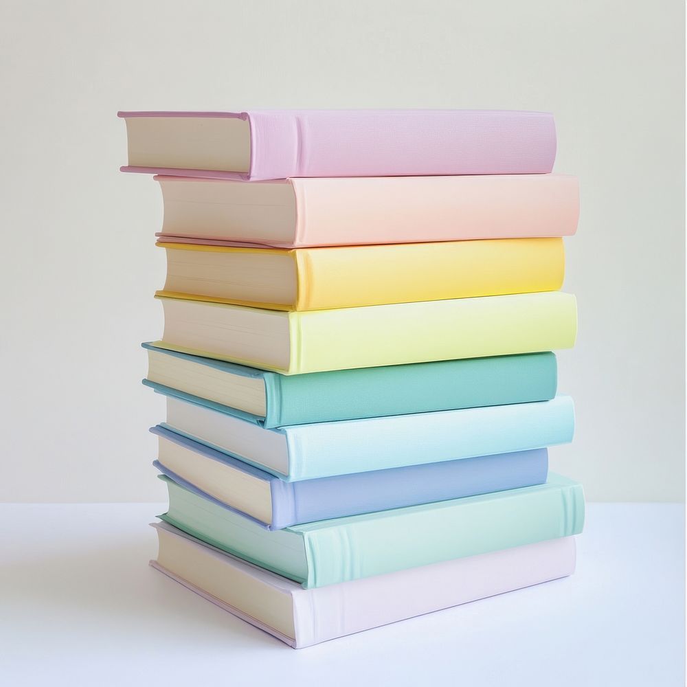 Books pastel colors stack. | Free Photo - rawpixel