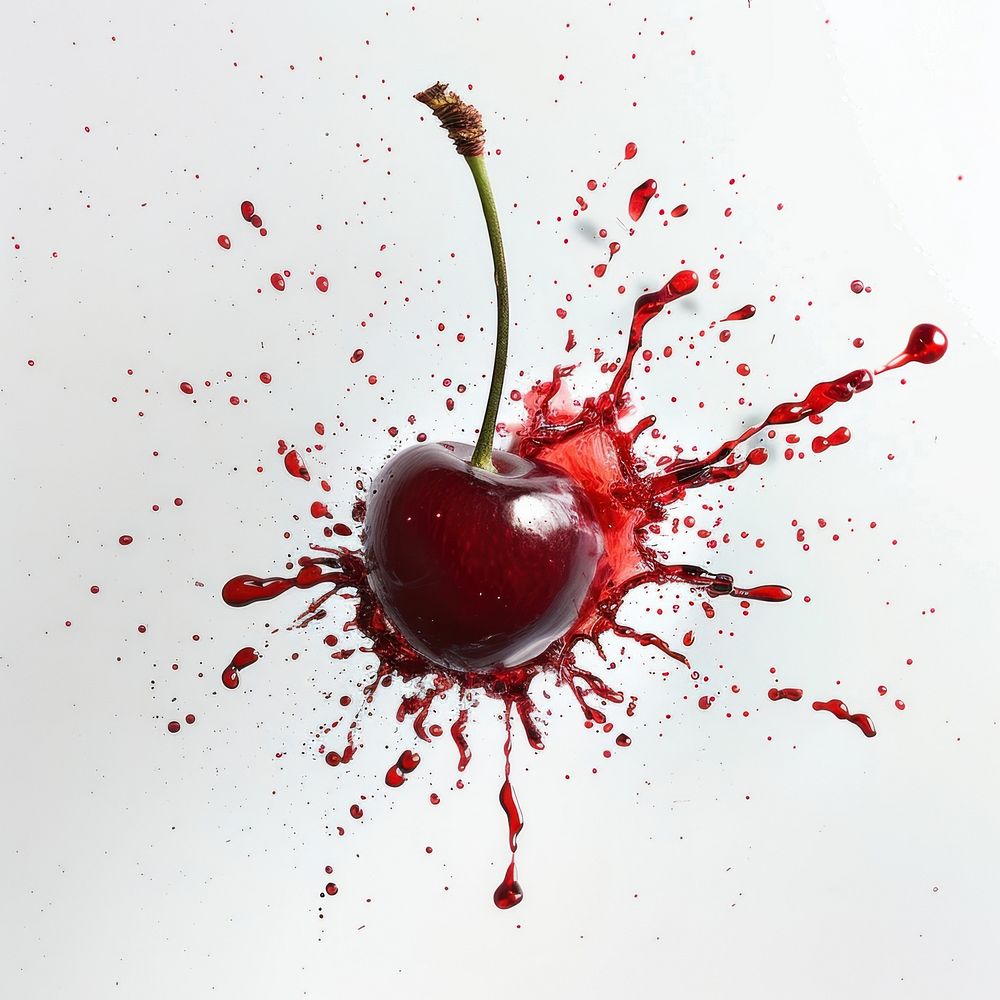 Exploding cherry food explosion fruit. | Free Photo - rawpixel