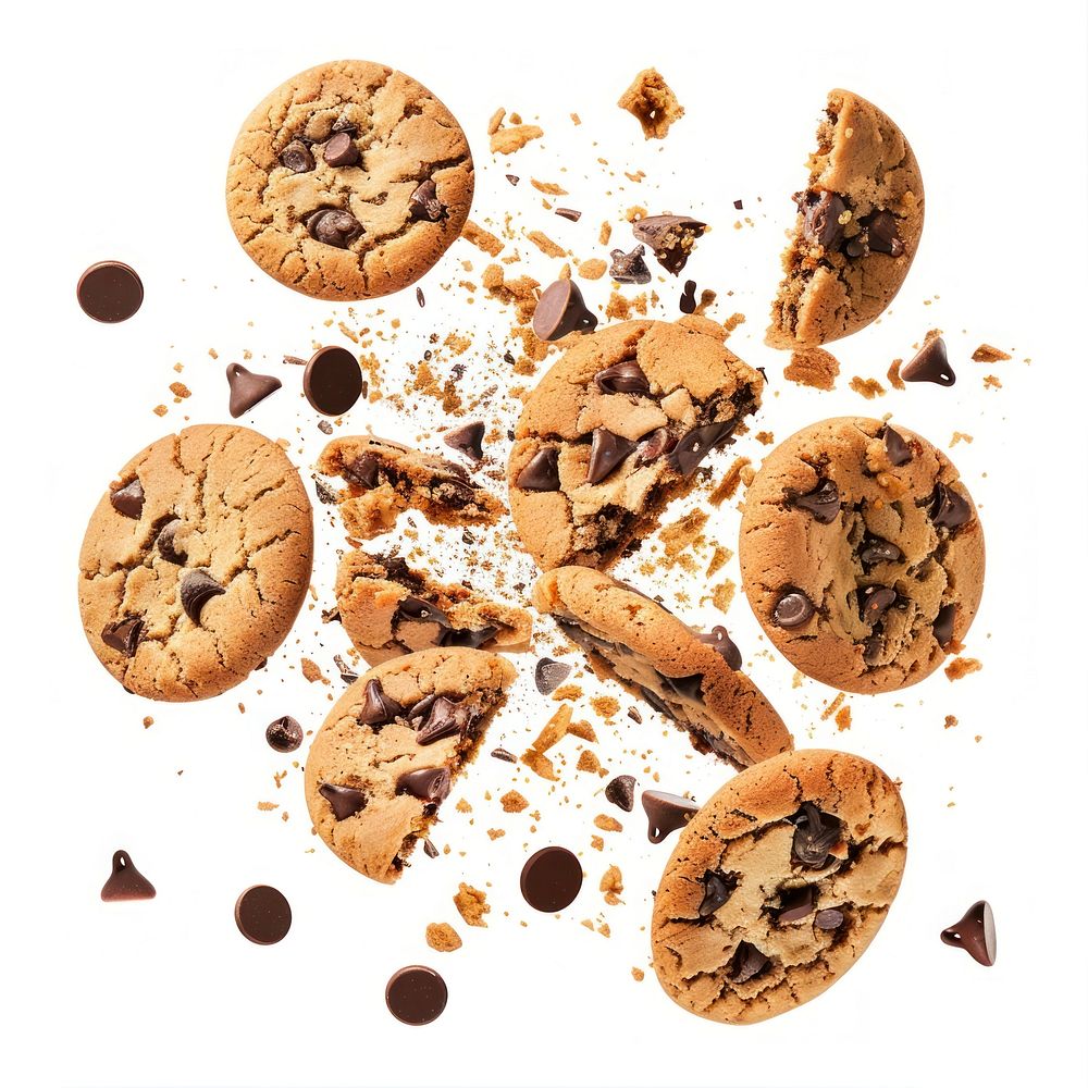 Exploding chocolate chip cookies sweets | Free Photo - rawpixel