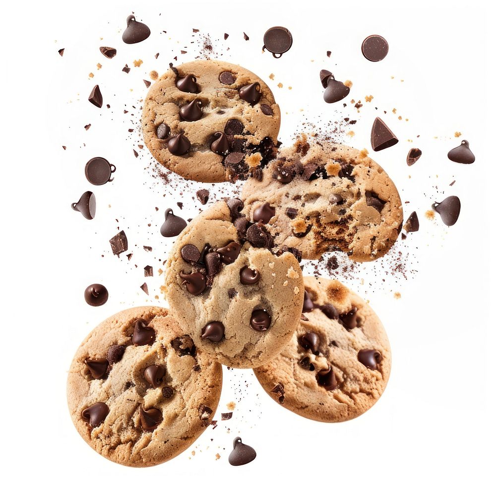 Exploding chocolate chip cookies sweets | Free Photo - rawpixel