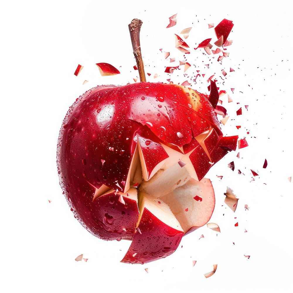 Exploding apple explosion fruit food. | Free Photo - rawpixel