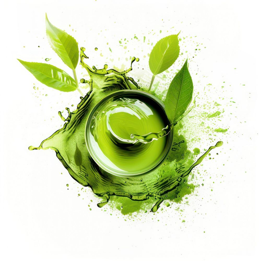 Exploding green tea beverage leaves | Free Photo - rawpixel