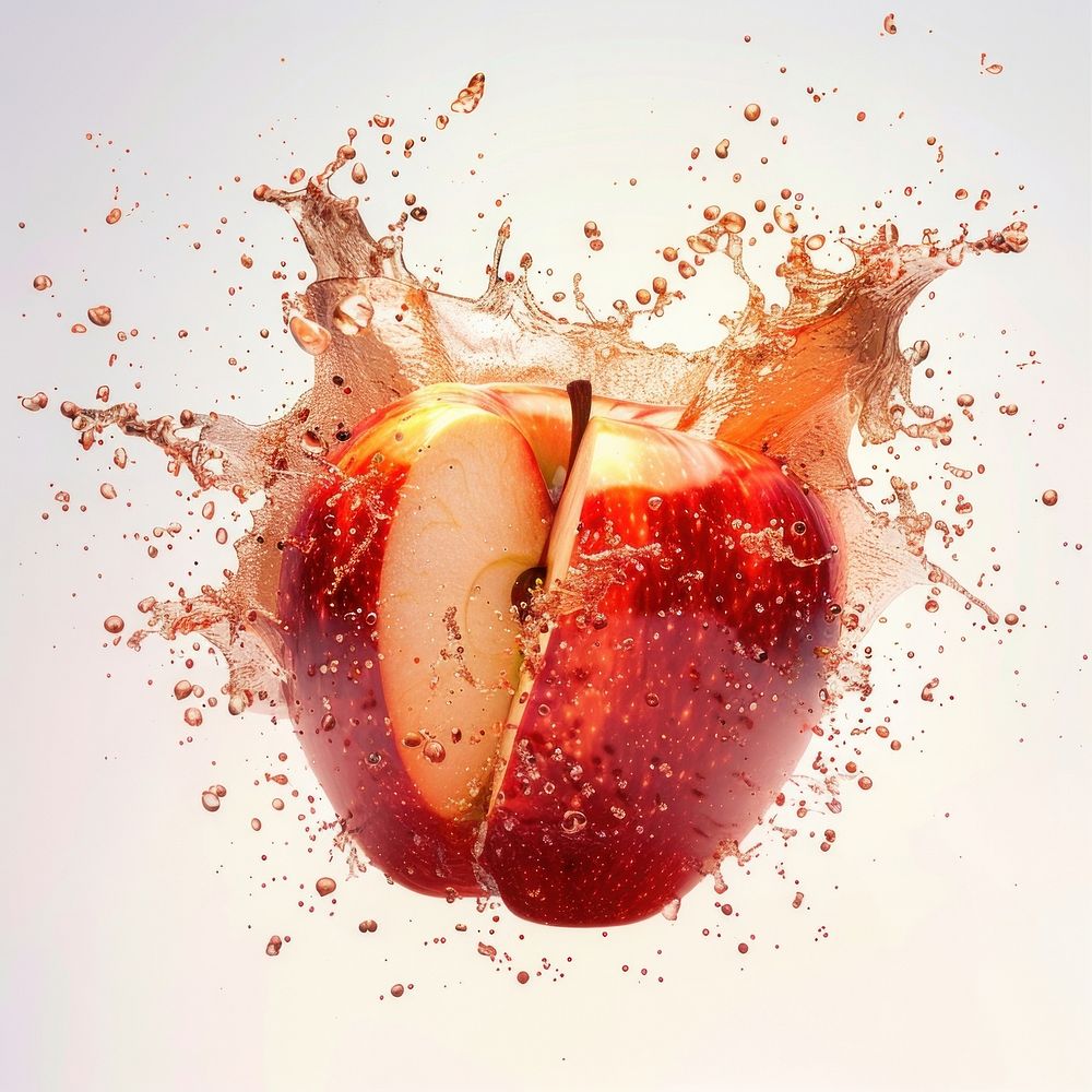 Apple explosion food fruit photography. | Free Photo - rawpixel