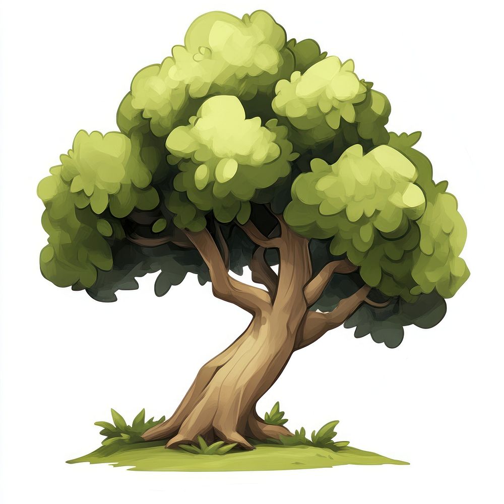 Cartoon tree illustration vegetation sycamore. | Free Photo ...