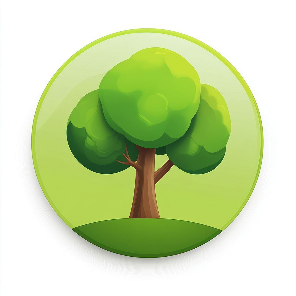 Cartoon tree icon green illustration | Free Photo Illustration - rawpixel