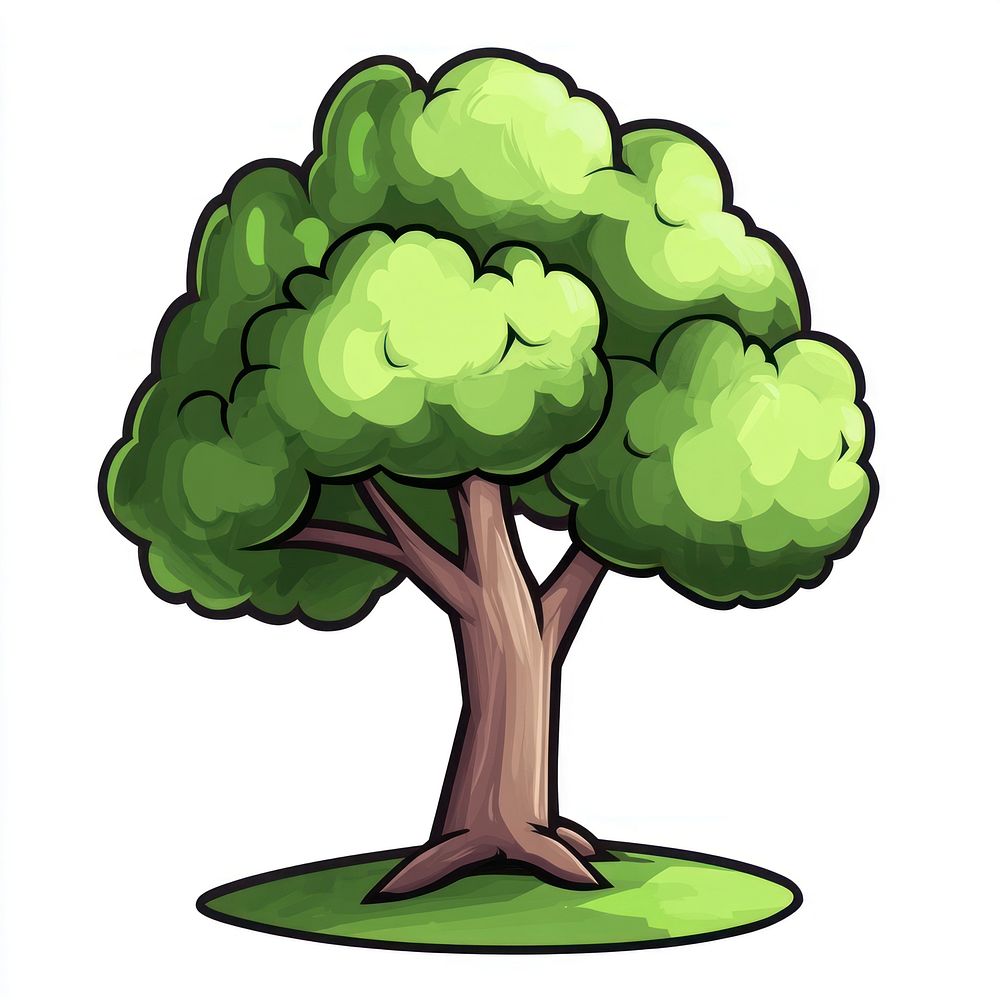 Cartoon tree illustration drawing green. | Free Photo Illustration ...