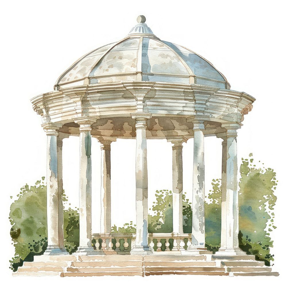 Elegant classical pavilion illustration | Free Photo Illustration ...